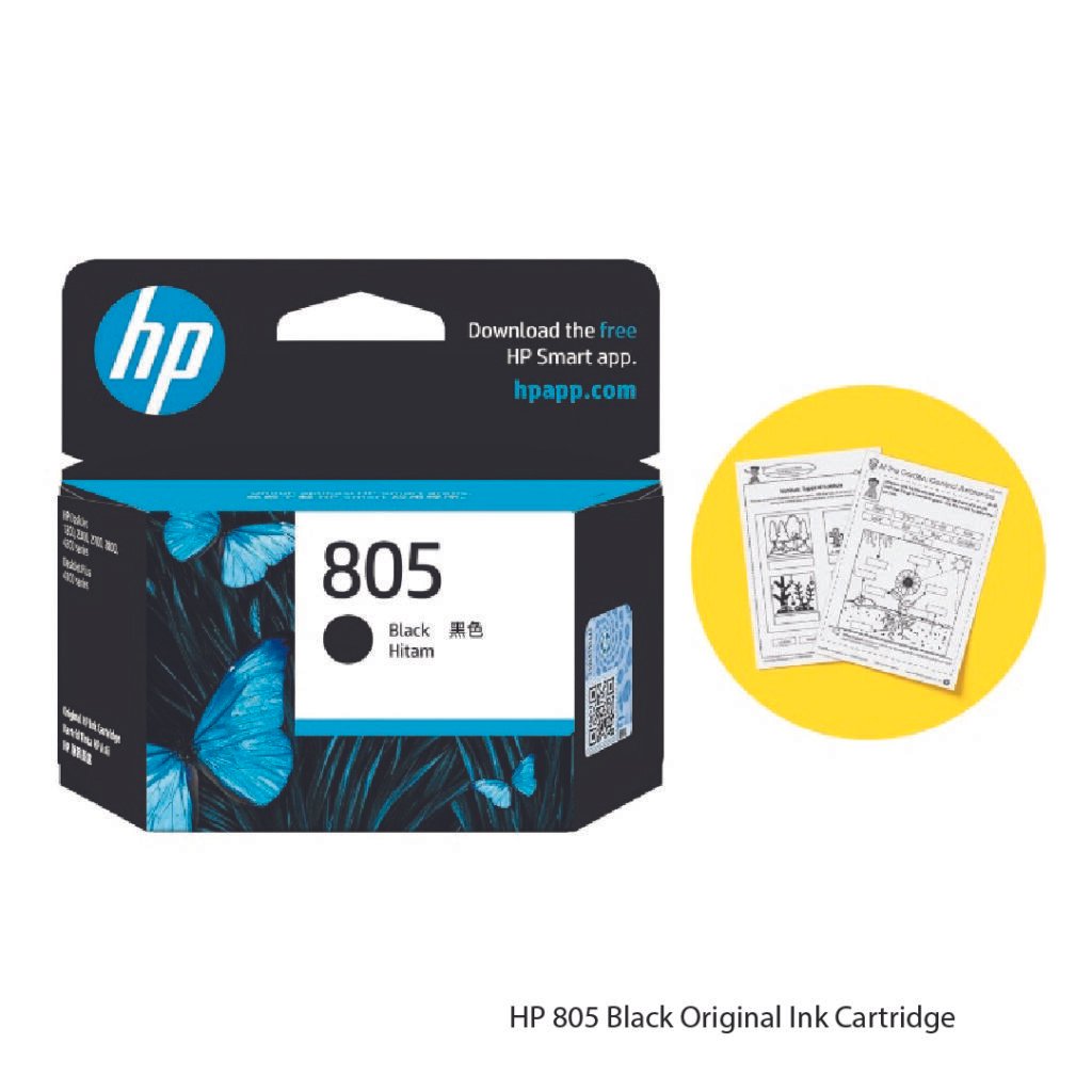 HP 805 Black Original Ink Cartridge - officeoye