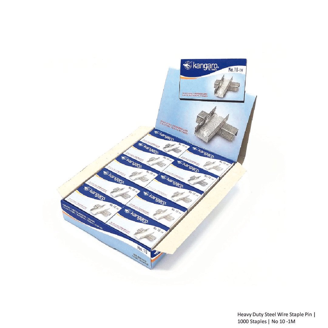 Heavy Duty Steel Wire Staple Pin - 1000 Staples - No 10 -1M - officeoye