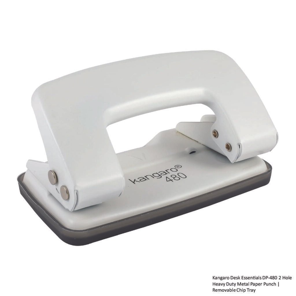 Kangaro Desk Essentials DP-480 2 Hole Heavy Duty Metal Paper Punch ...